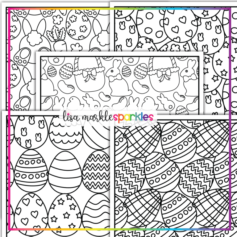 Free Printable Easter Coloring Pages - Lisa Markle Sparkles Clipart and ...