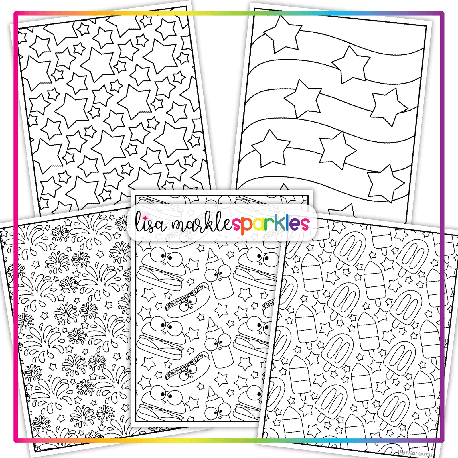 Free Patriotic 4th of July Coloring Pages - Lisa Markle Sparkles ...