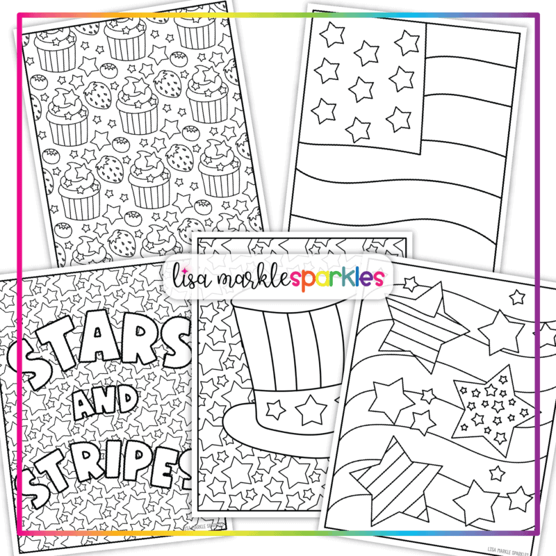 Free Patriotic 4th of July Coloring Pages - Lisa Markle Sparkles ...