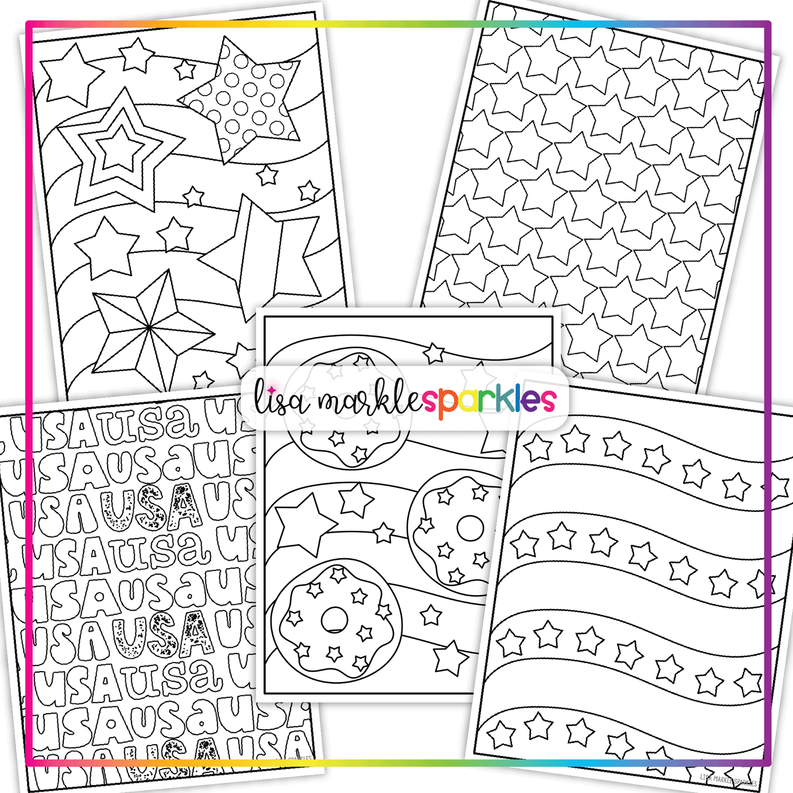 Free Patriotic 4th of July Coloring Pages - Lisa Markle Sparkles ...