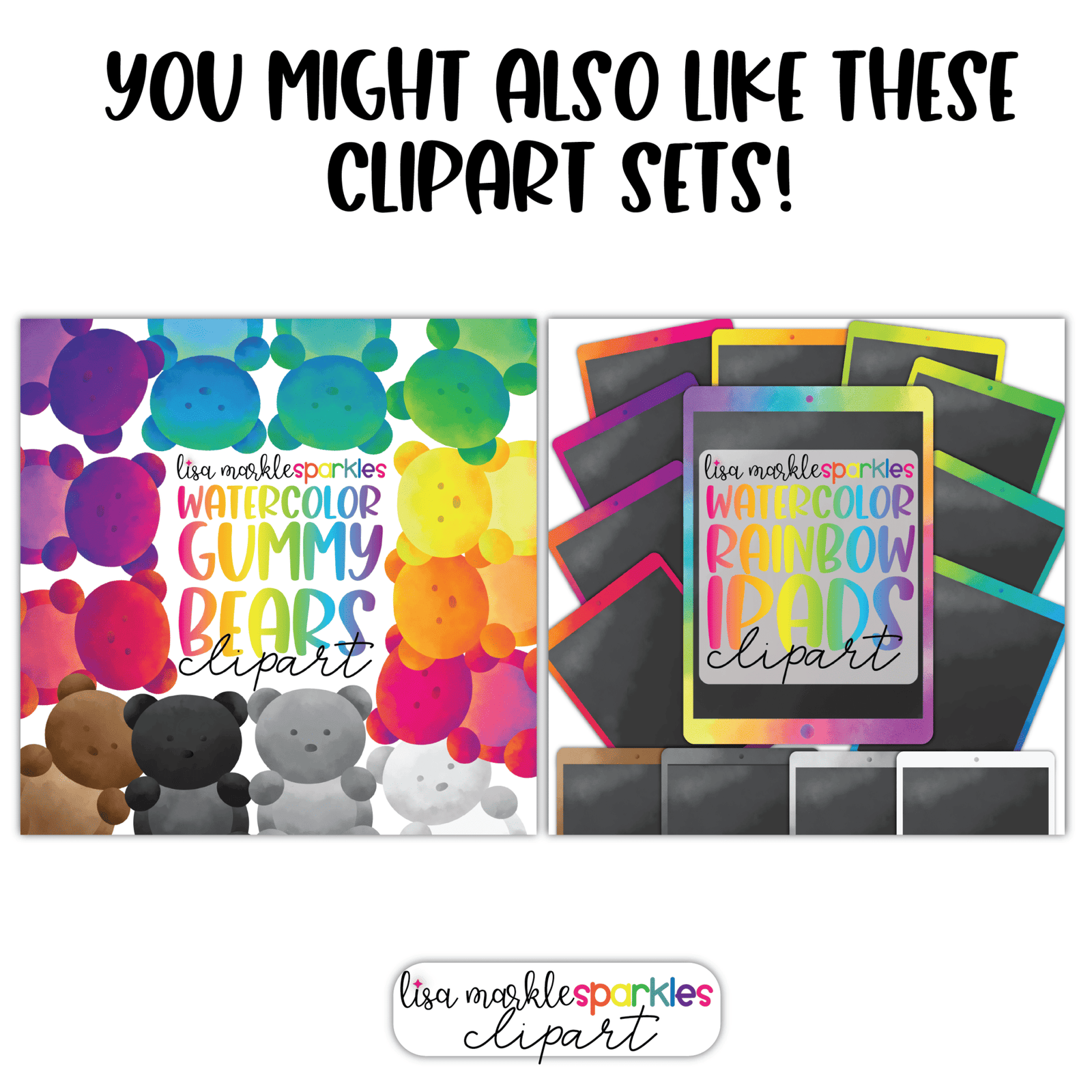 Watercolor Rainbow Puzzle Piece Clipart - Lisa Markle Sparkles Clipart ...
