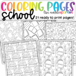 First Day of Back to School Coloring Pages Sheets Printable PDF for ...