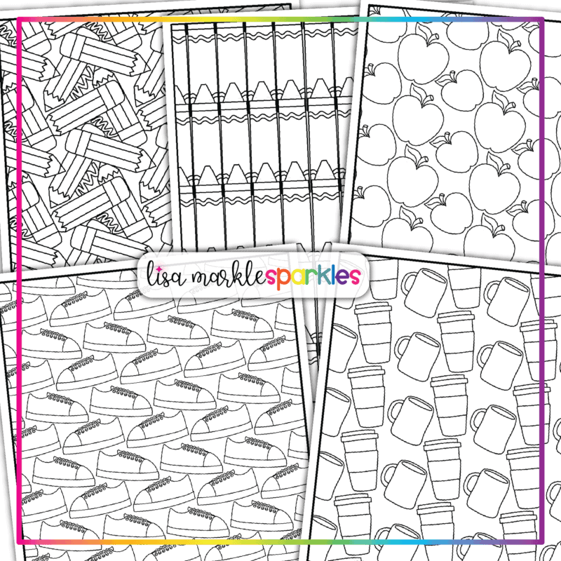 Free Back to School Coloring Pages - Lisa Markle Sparkles Clipart and ...