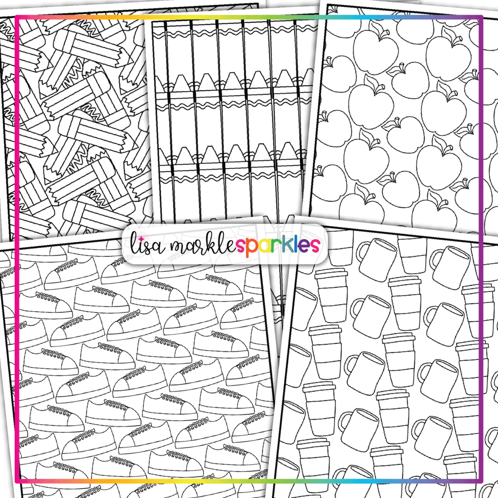 First Day of Back to School Coloring Pages Sheets Printable PDF for ...
