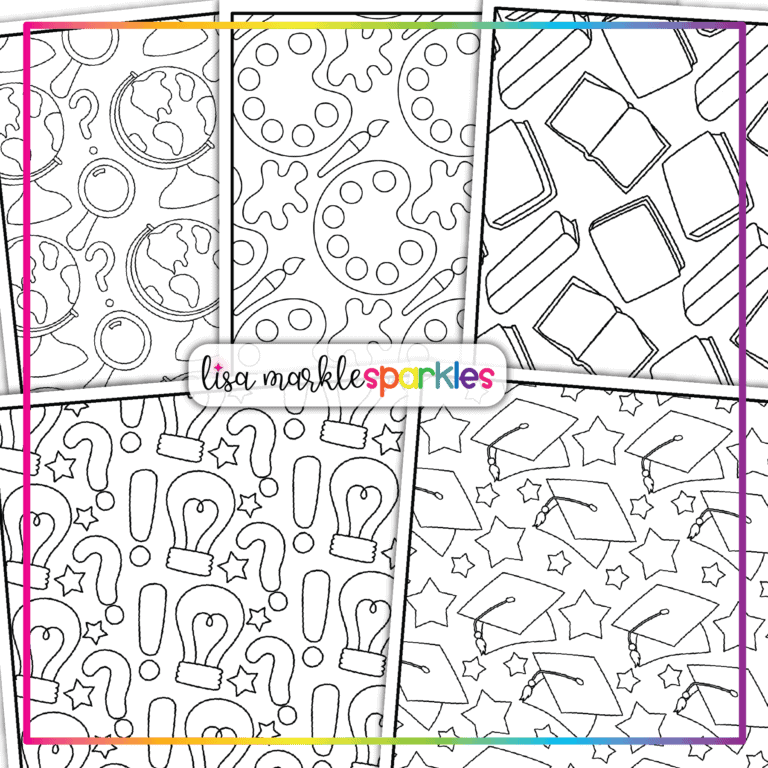 First Day of Back to School Coloring Pages Sheets Printable PDF for ...