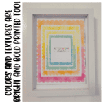 Watercolor Rainbow Rectangle Scallop Frame Border Clipart - Lisa Markle ...