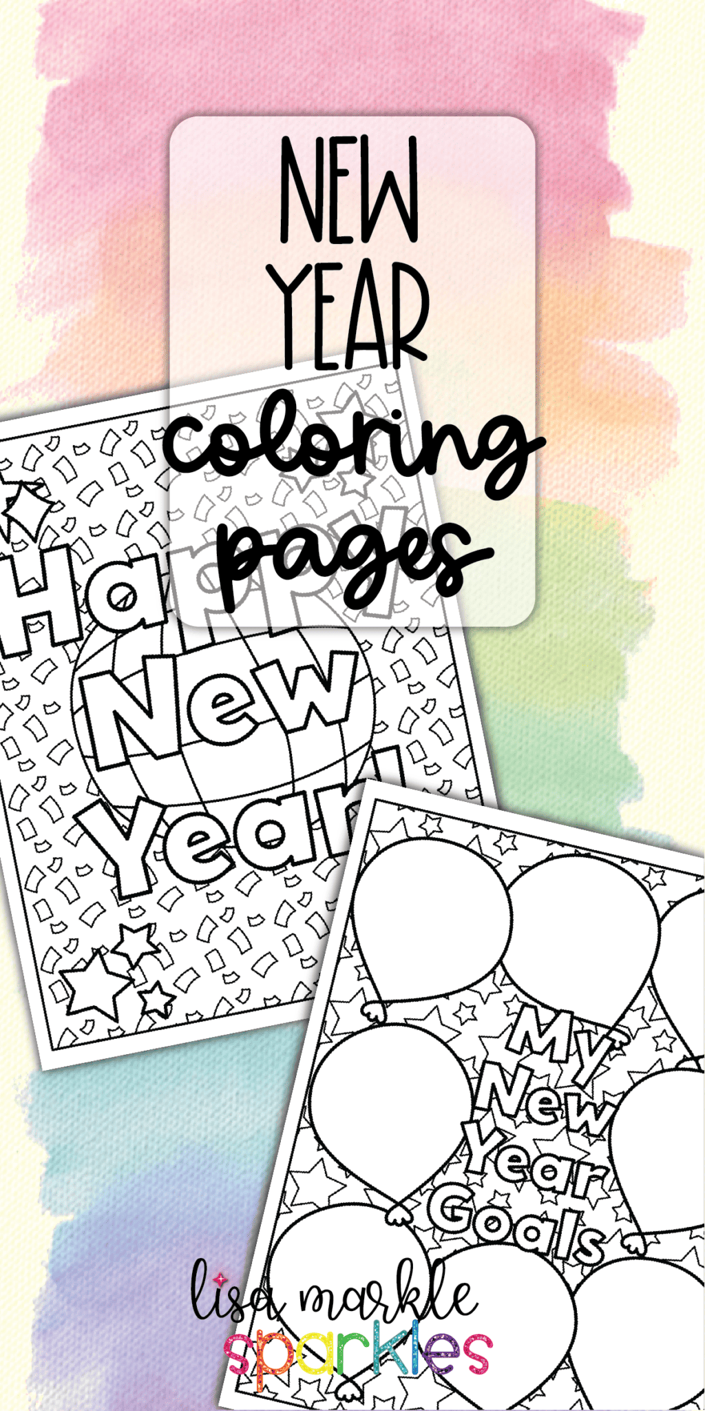 New Years Eve Printable Coloring Pages - Lisa Markle Sparkles Coloring ...