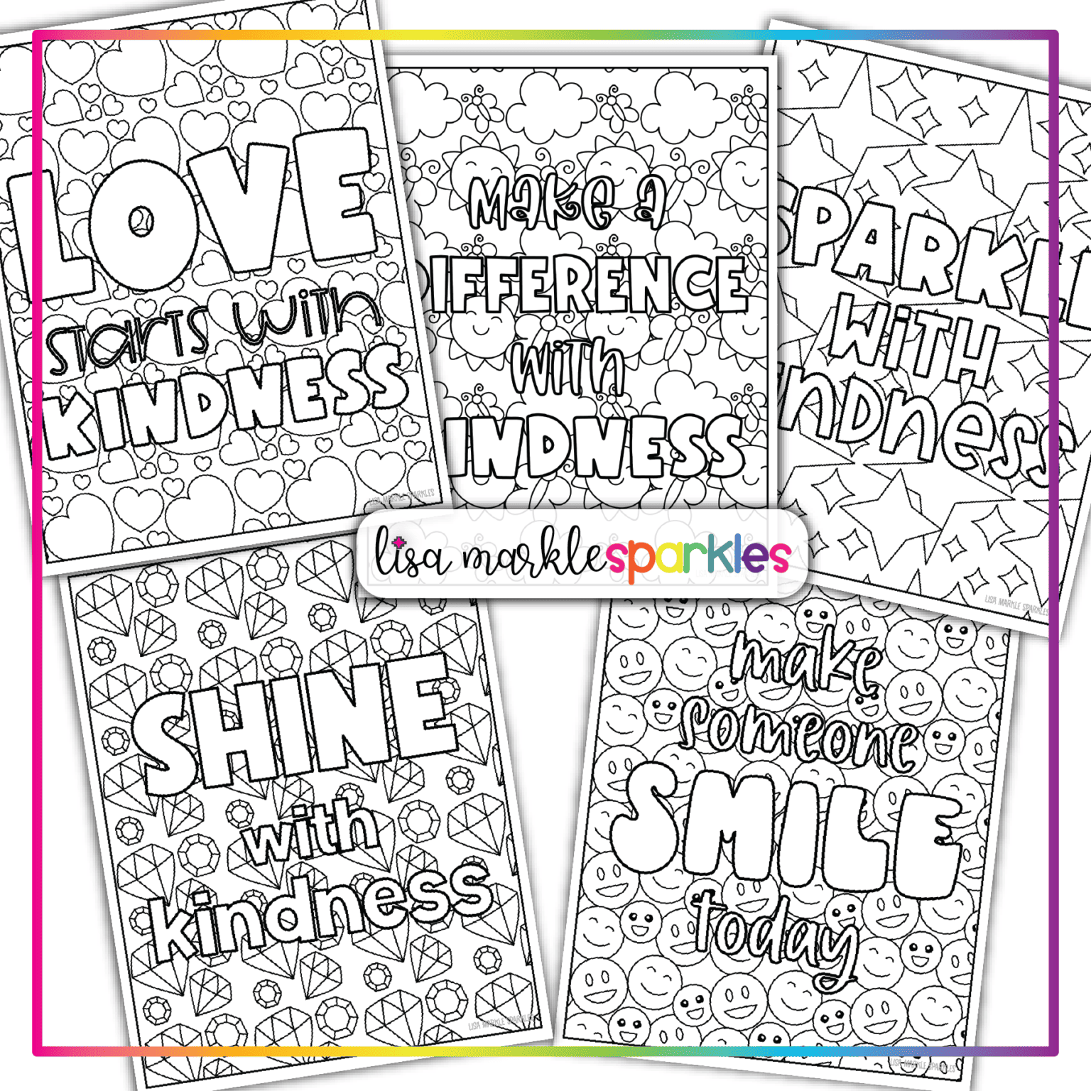Free Printable Kindness Coloring Pages - Lisa Markle Sparkles Clipart ...