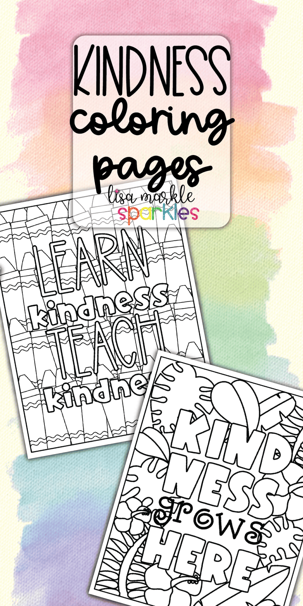Free Printable Kindness Coloring Pages - Lisa Markle Sparkles Clipart ...