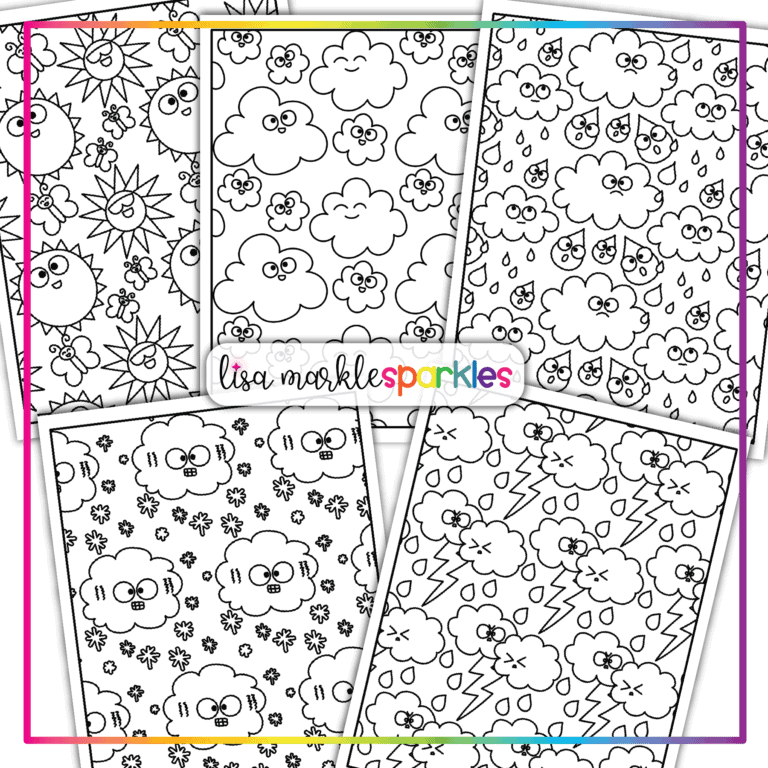 Free Weather Coloring Pages Printable PDF - Lisa Markle Sparkles ...