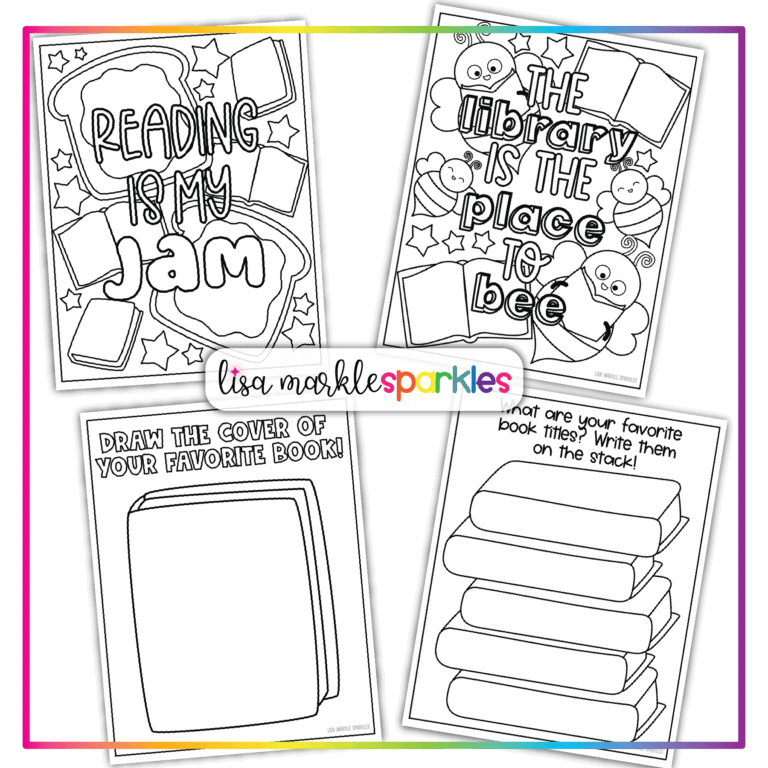 Free Reading Coloring Pages Printable PDF - Lisa Markle Sparkles ...