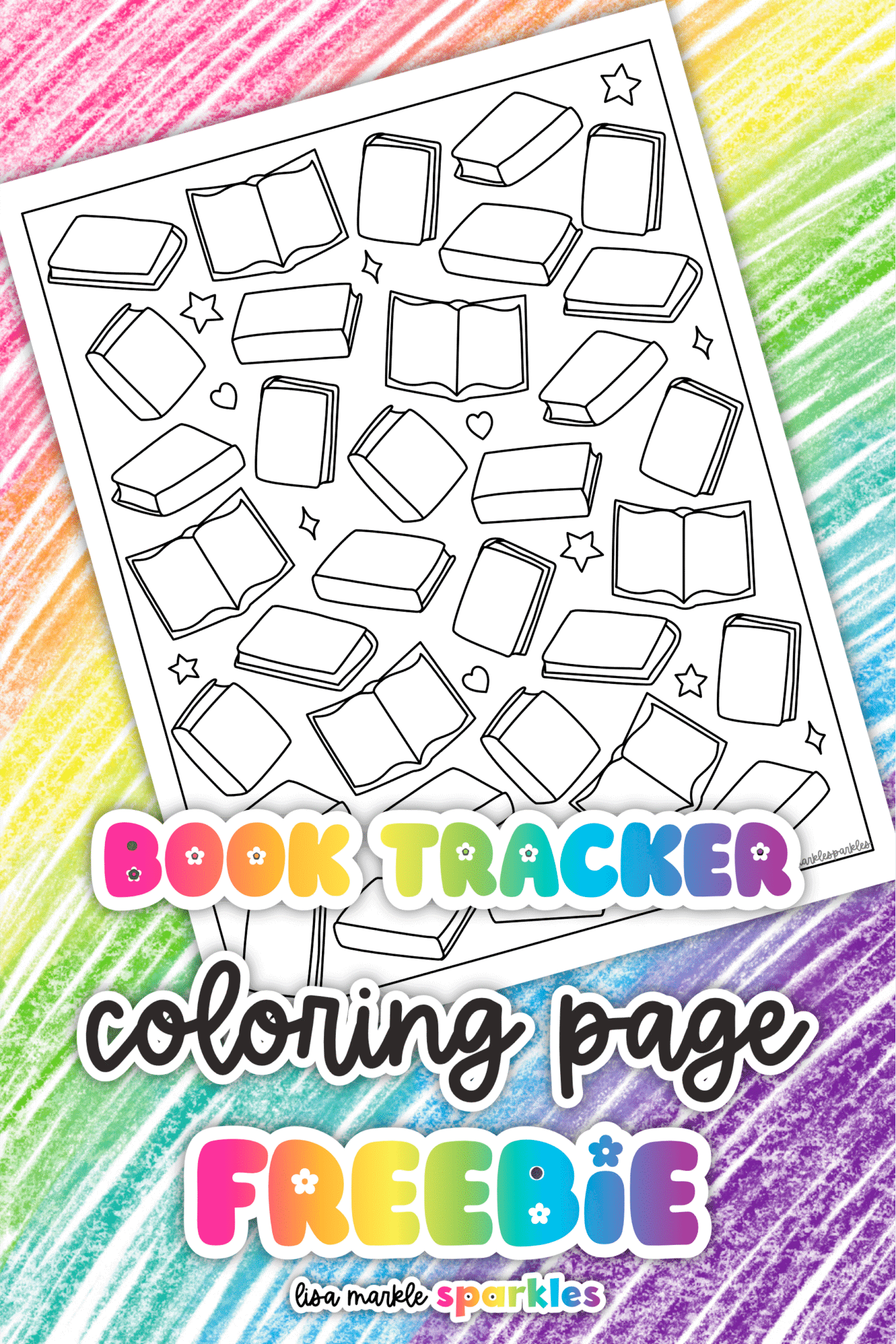 Reading Tracker Coloring Page - Lisa Markle Sparkles Coloring Pages
