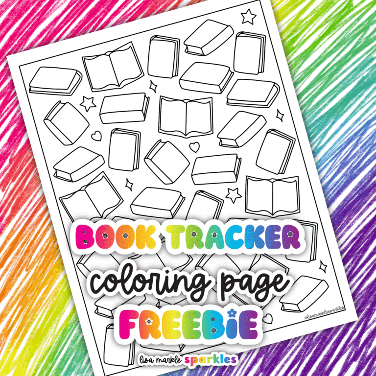 Reading Tracker Coloring Page - Lisa Markle Sparkles Coloring Pages