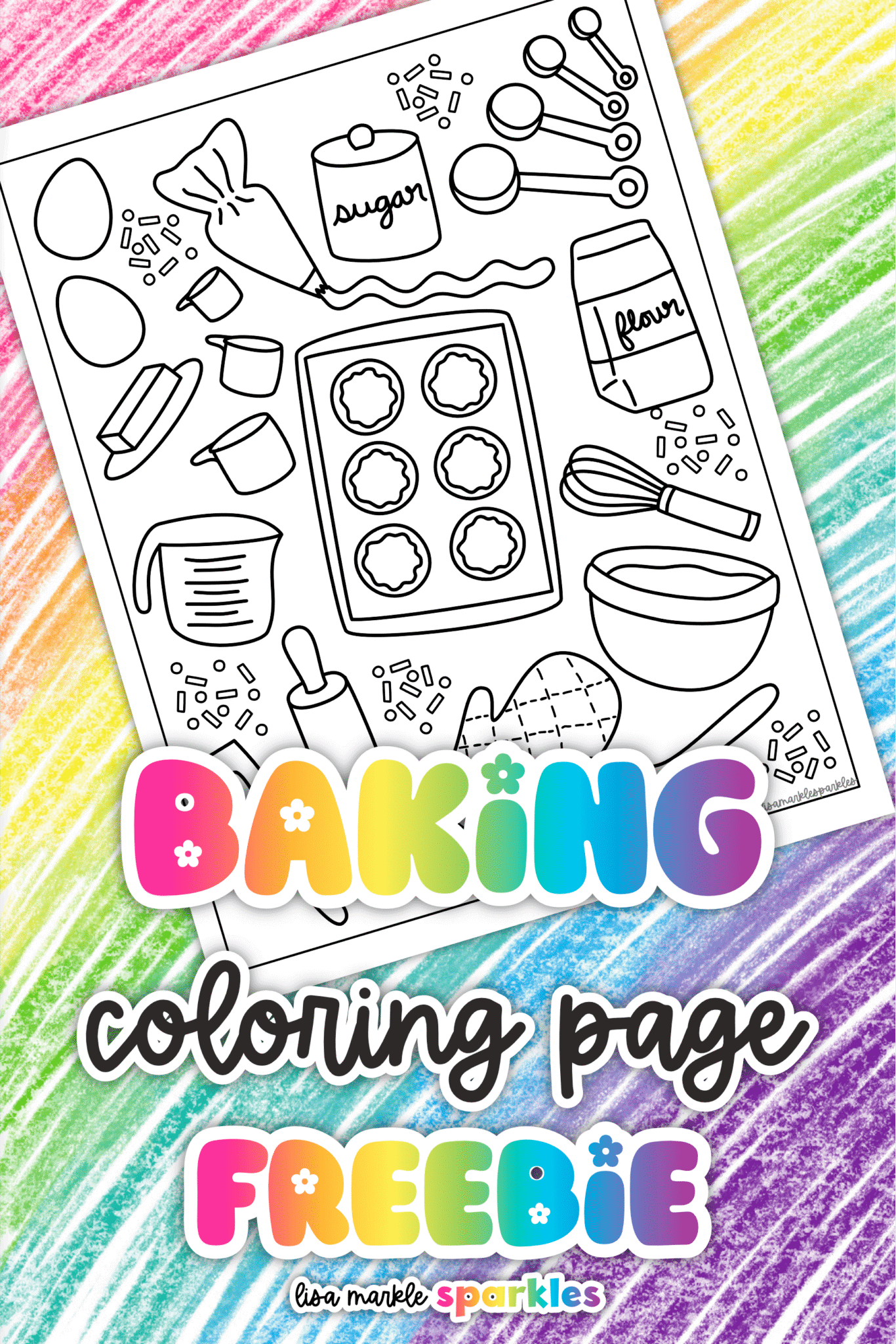 Baking Coloring Page - Lisa Markle Sparkles Coloring Pages
